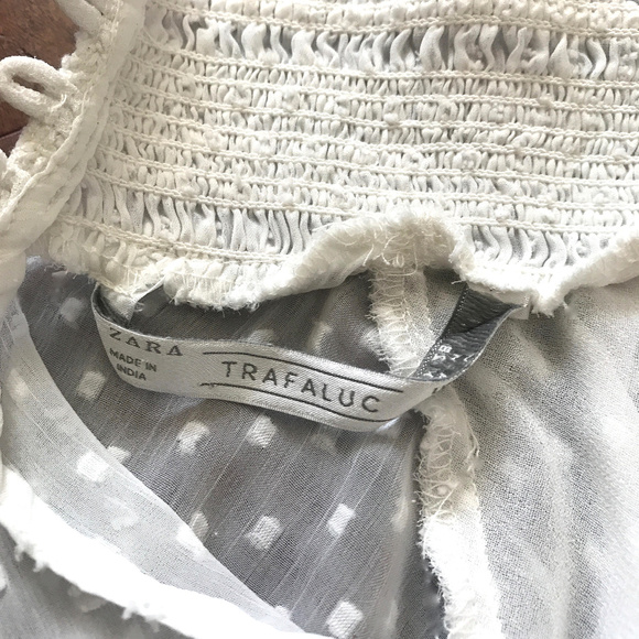 Zara | Tops | Zara Trafaluc Chiffon Bishop Sleeves Blouse | Poshmark